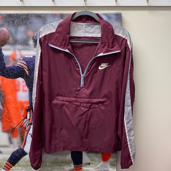 Nike | Jackets & Coats | Vintage Nike Maroon Windbreaker Lightweight ...